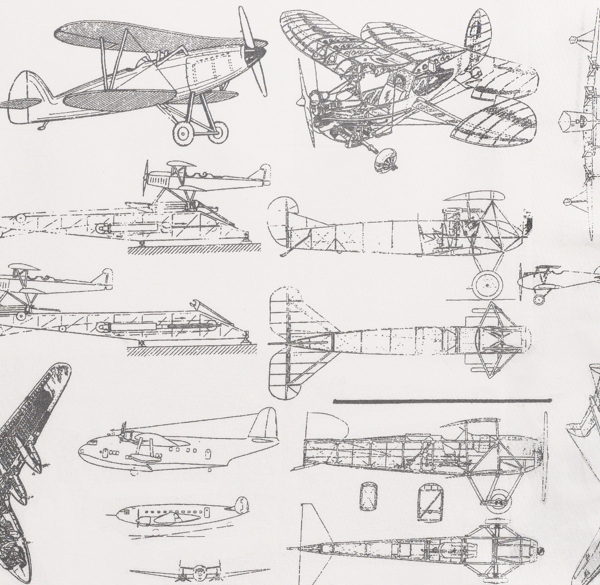 Vintage Airplane Blueprint