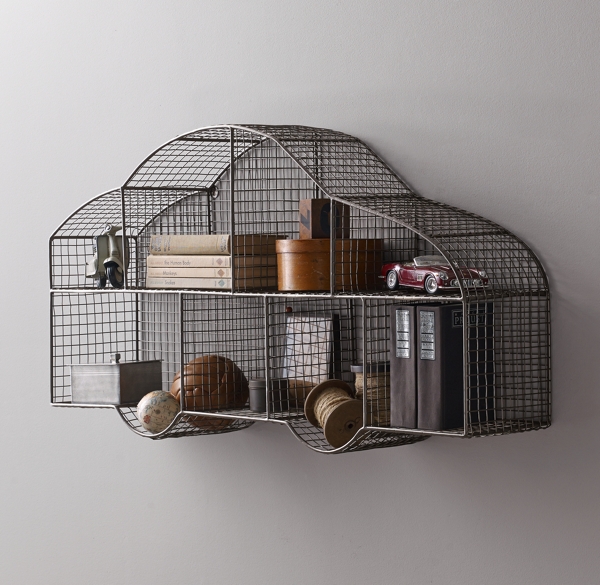 Industrial Wire Cubby Car Shelf