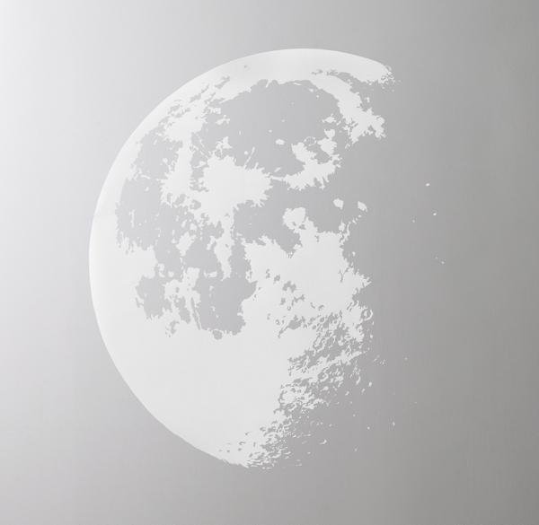 Moon Wall Decal - White