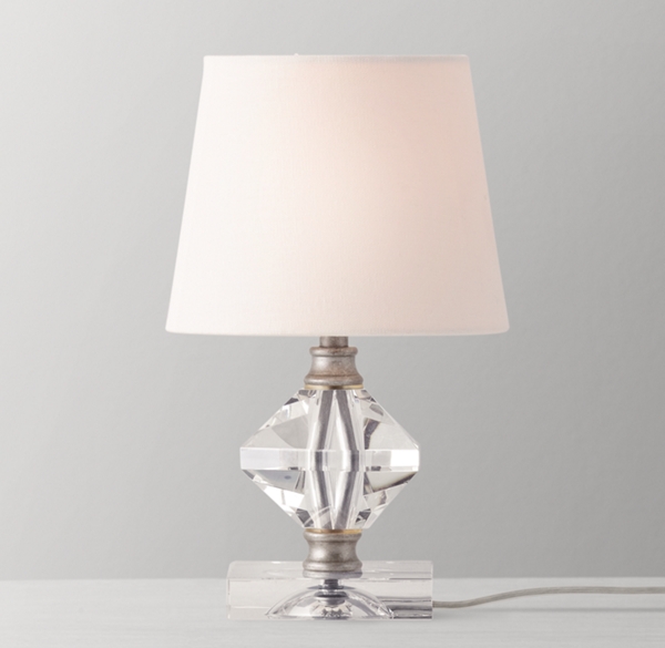 Grace Crystal Accent Lamp With Shade - Clear