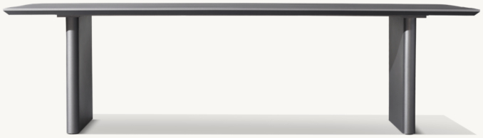 Balmain Aluminum Rectangular Dining Table | RH