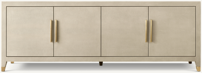 Graydon Shagreen 4-door Media Console | RH