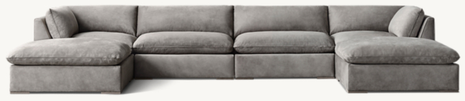 Costera Modular Leather U-Chaise Sectional | RH