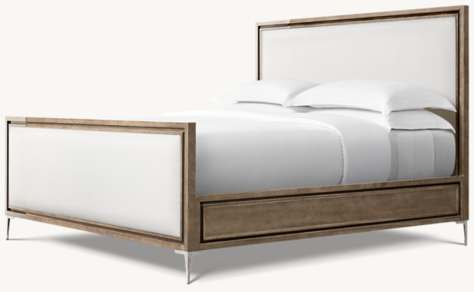 Benoit Fabric Panel Bed With Footboard | RH
