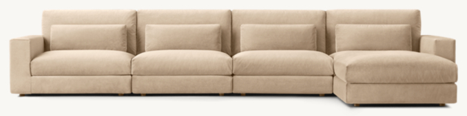 Lugano Modular Right-Arm Sofa-Chaise Sectional | RH Baby & Child