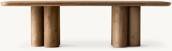 Oslo Cylinder Rectangular Dining Table | RH