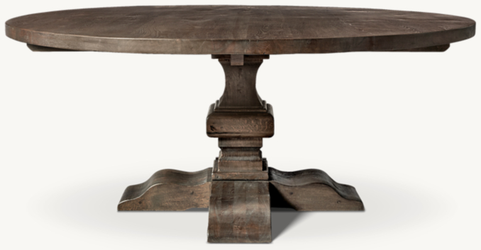 Reclaimed Oak Baluster Round Dining Table | RH Baby & Child