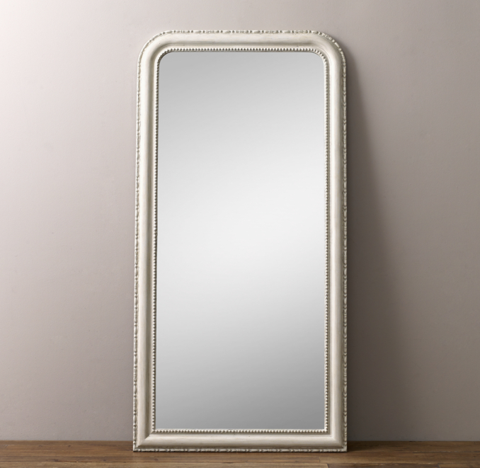 19th C. Louis Philippe Leaner Mirror - Heirloom White | RH Baby & Child