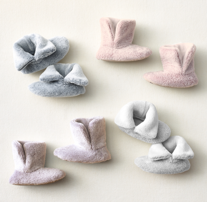 Heathered Plush Kids' Booties | RH