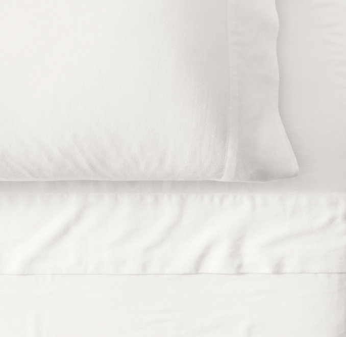 Garment-Washed Sateen Pillowcase | RH Baby & Child